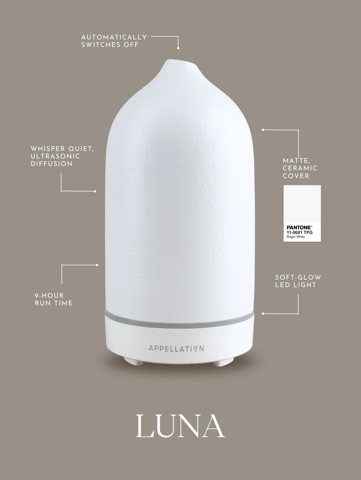 LUNA WHITE | Appellation Stone Essential Oil Diffuser